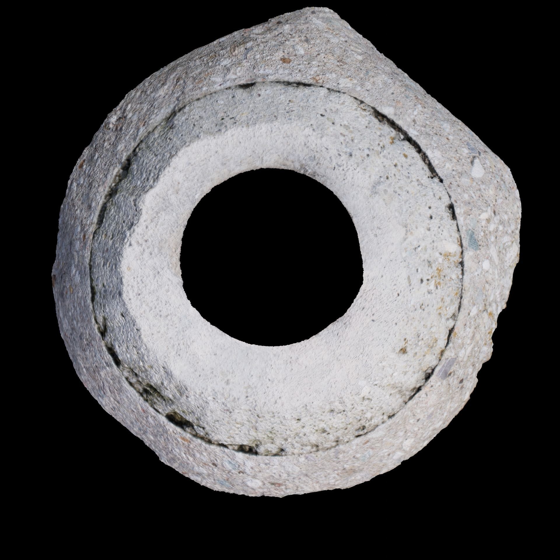 Round Concrete Block 3D model | CGTrader