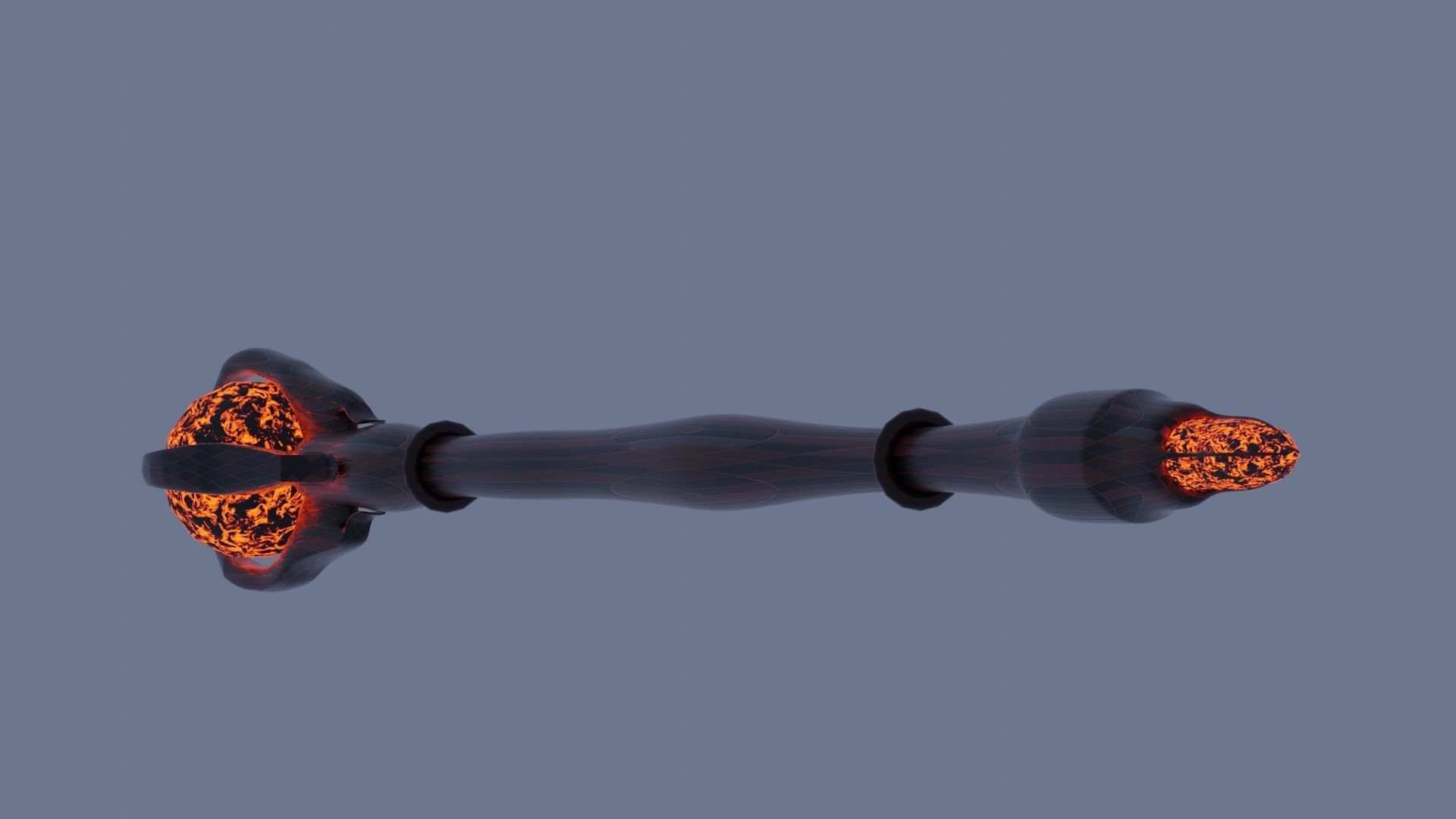 Battle Staff ready to use Fire Mages Staff 3D model | CGTrader
