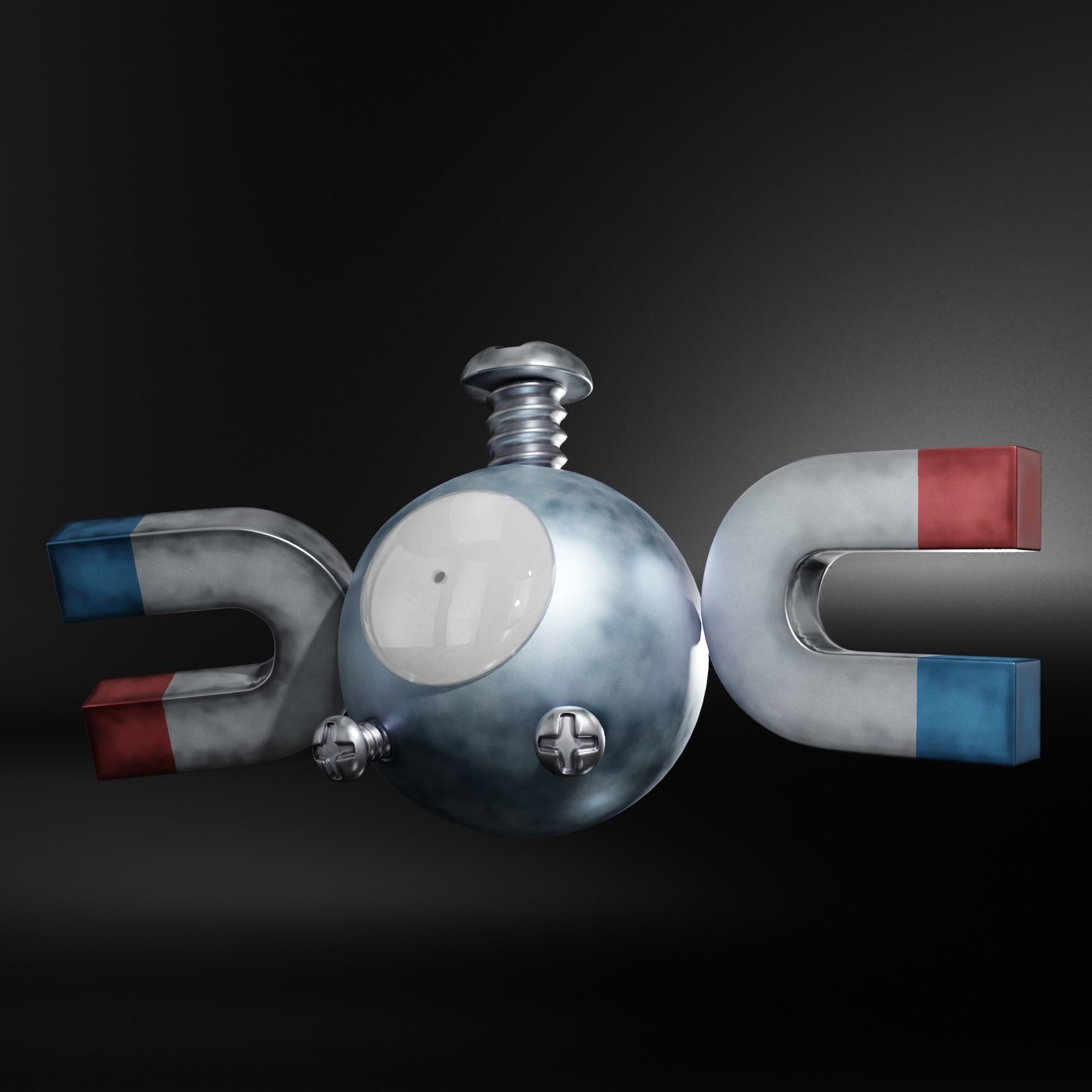 3D model Realistic Magnemite thermometer with wires VR / AR / low-poly ...