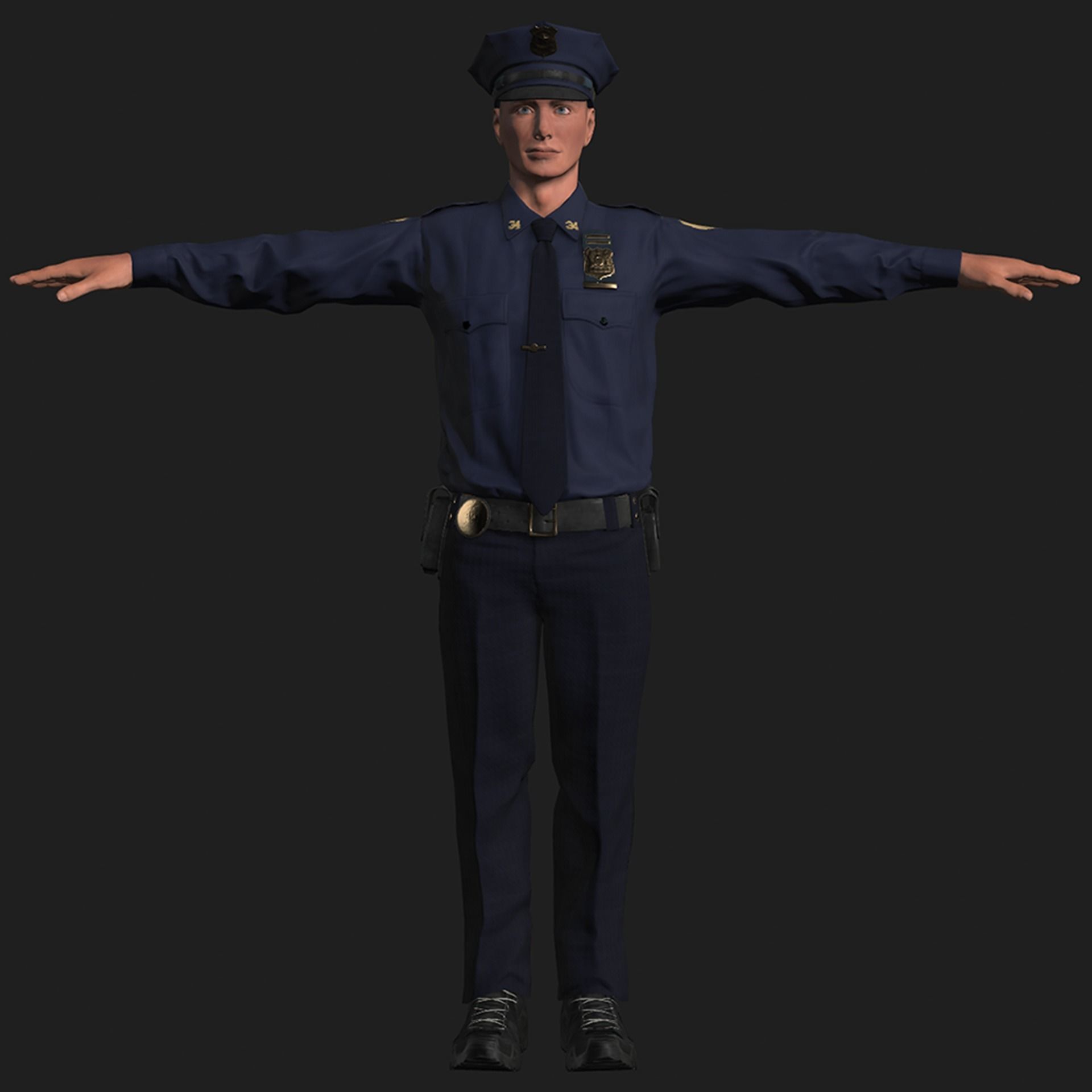 Police Officer 3D model rigged | CGTrader