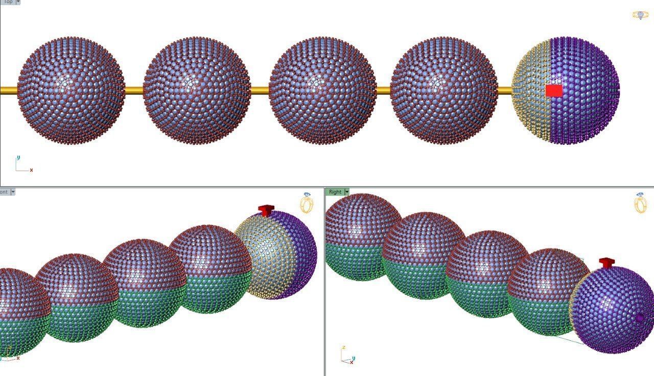 BALL CHAIN WITH LOCK 24INCH WITH SOFT PRINTABLE STL FILE 3D model ...