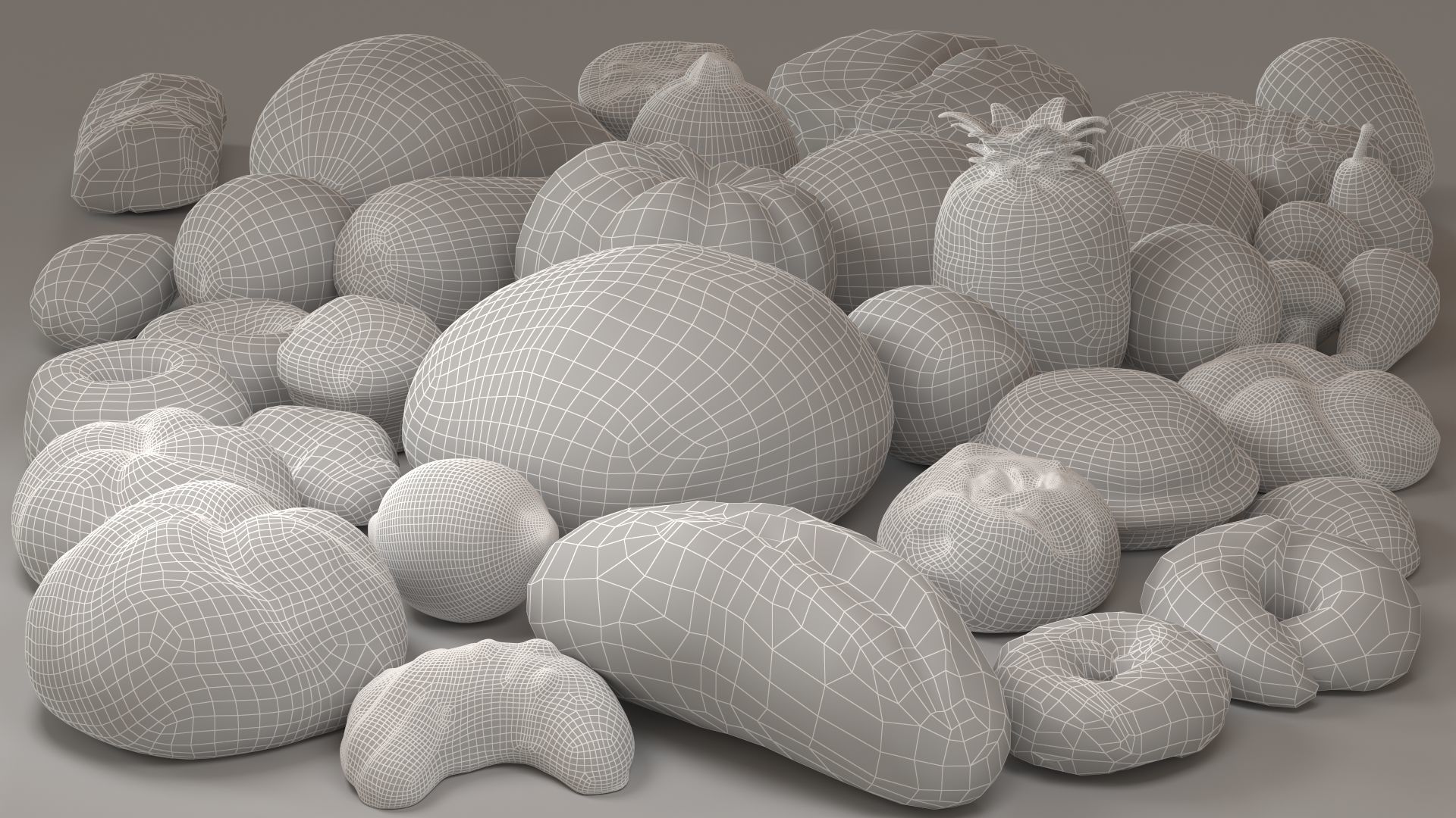 3D model Retopology of scanned food patterns VR / AR / low-poly | CGTrader