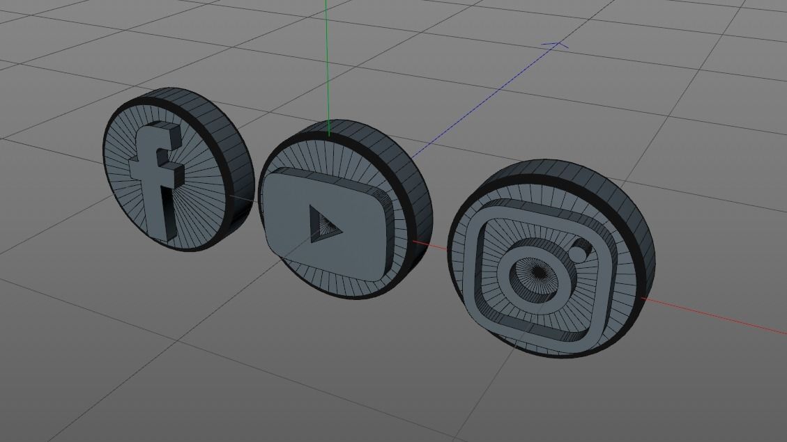 Social Media Icons 3d 3D model | CGTrader