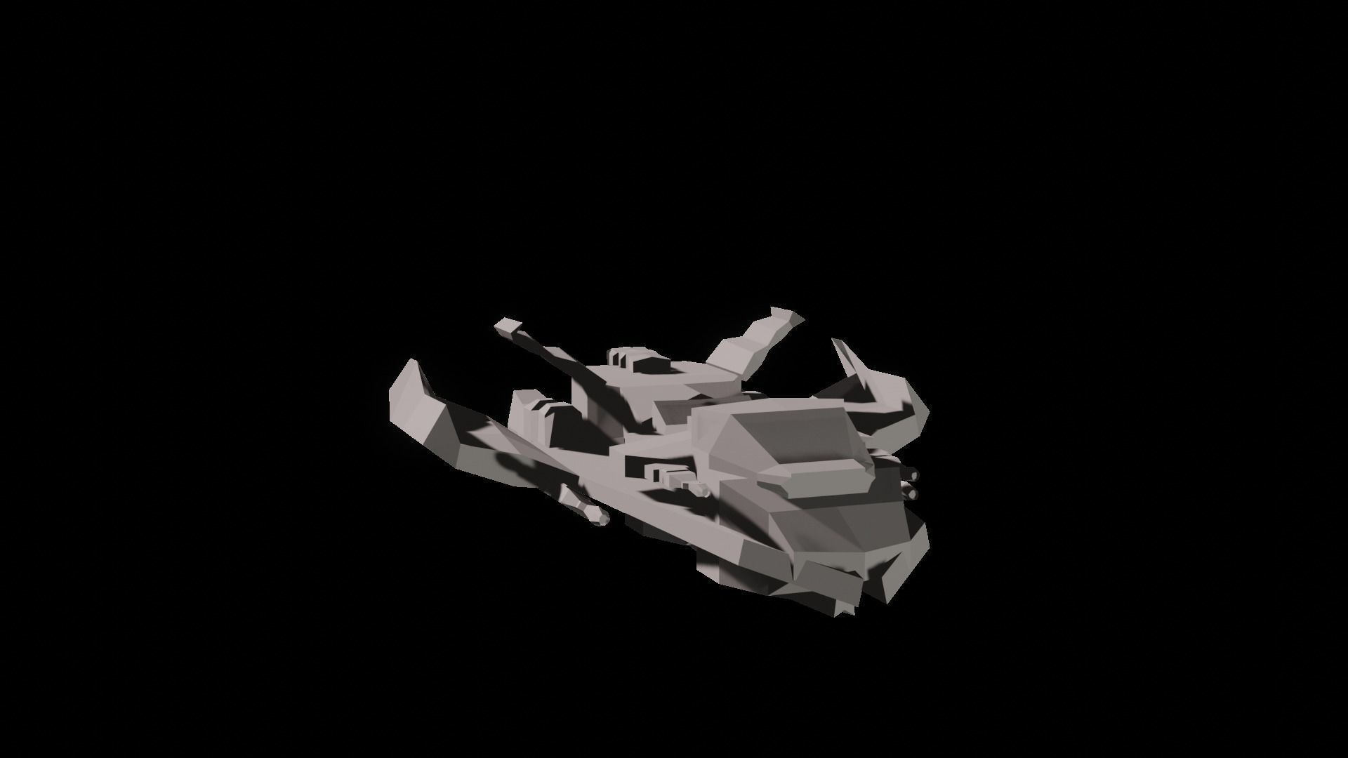 3D model TD SpaceShip VR / AR / low-poly | CGTrader