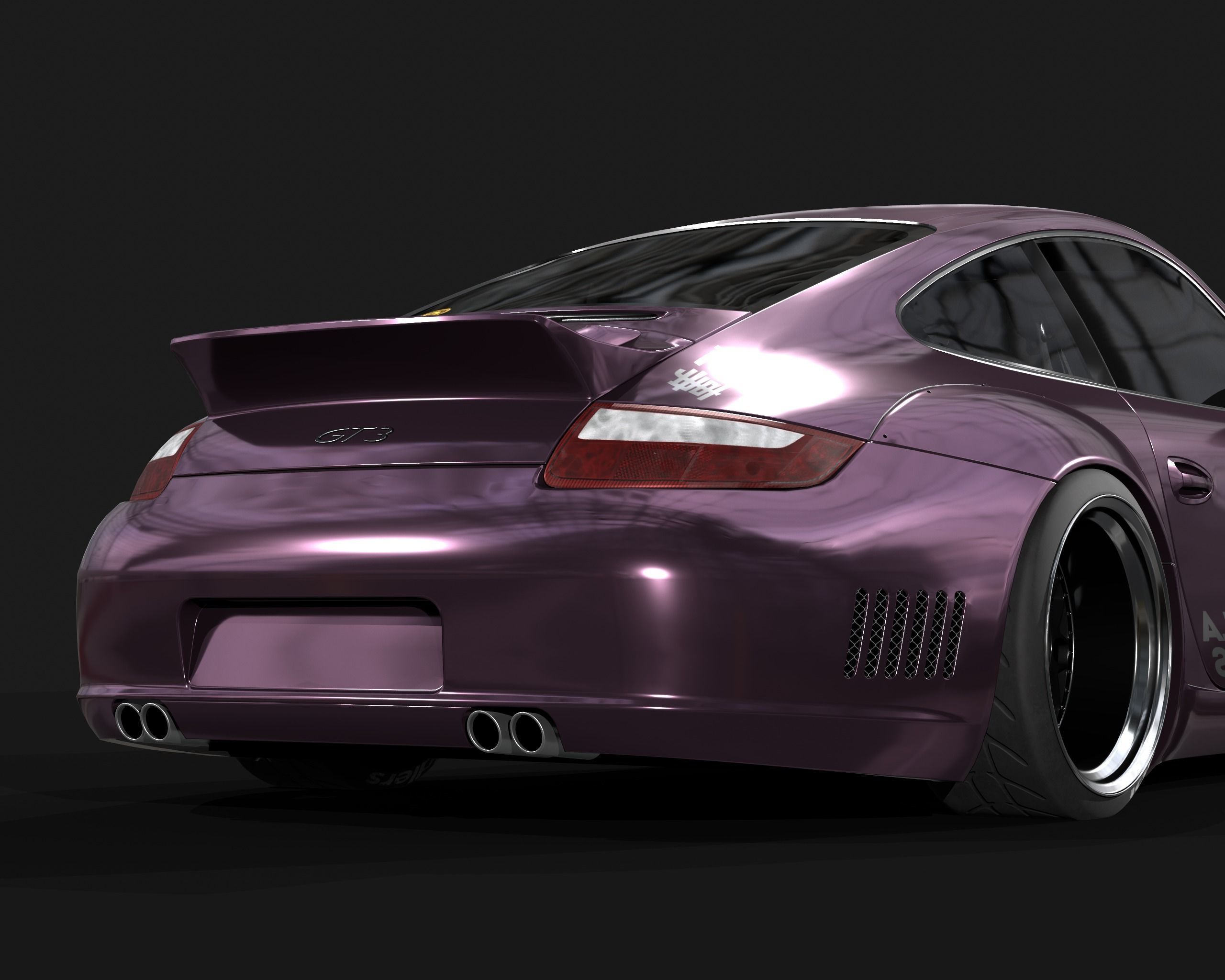 3D model RWB Widebody Kit for Porsche 911 997 VR / AR / low-poly | CGTrader