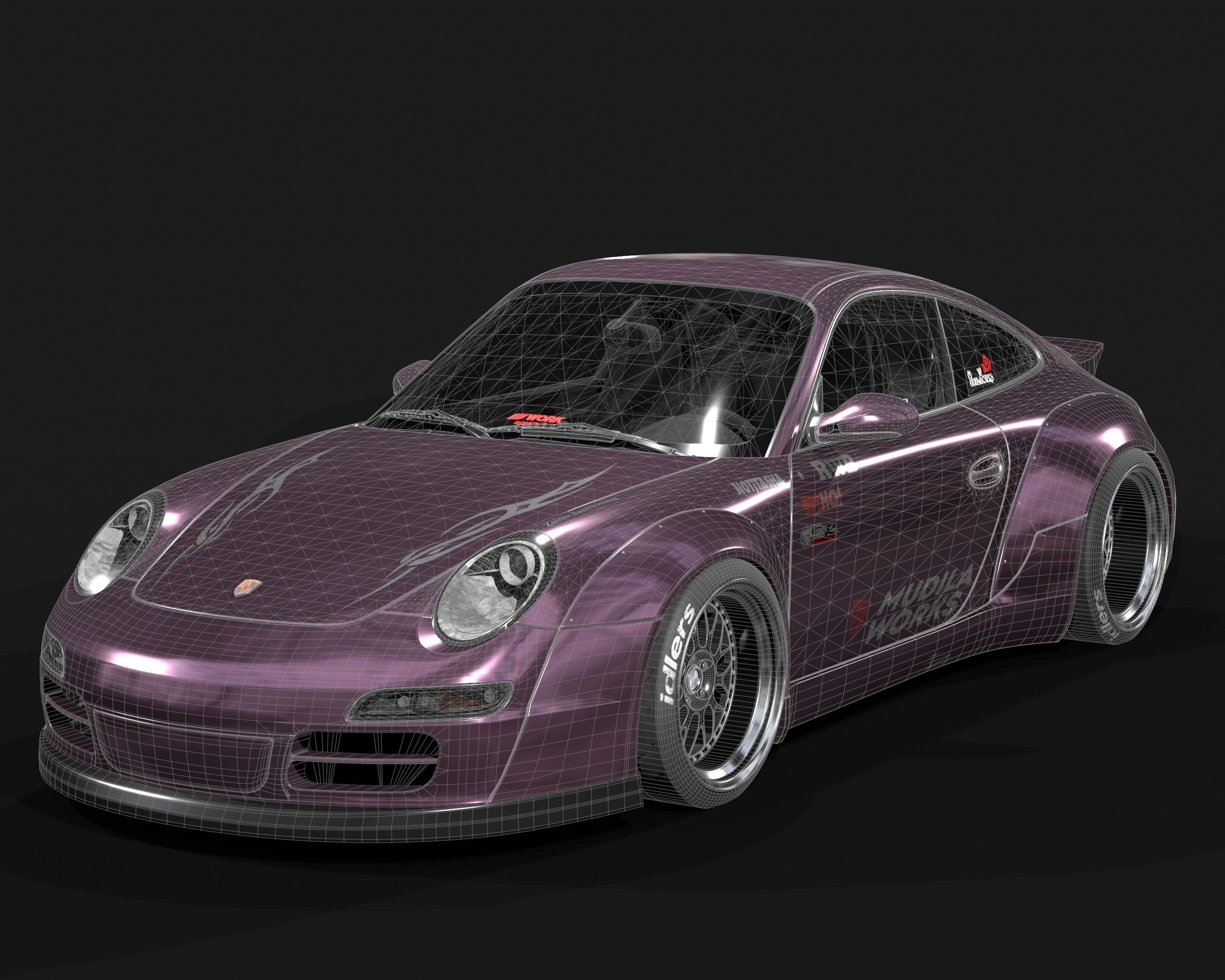 3D model RWB Widebody Kit for Porsche 911 997 VR / AR / low-poly | CGTrader