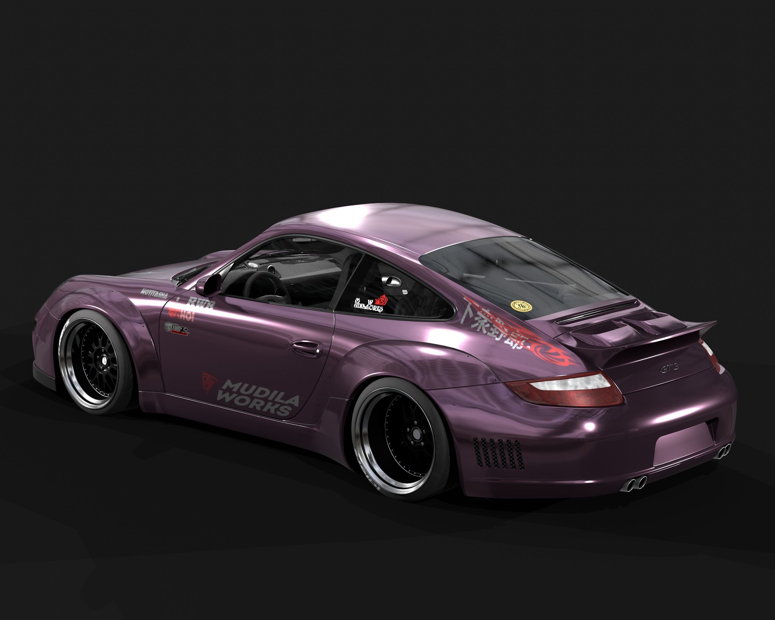 3D model RWB Widebody Kit for Porsche 911 997 VR / AR / low-poly | CGTrader