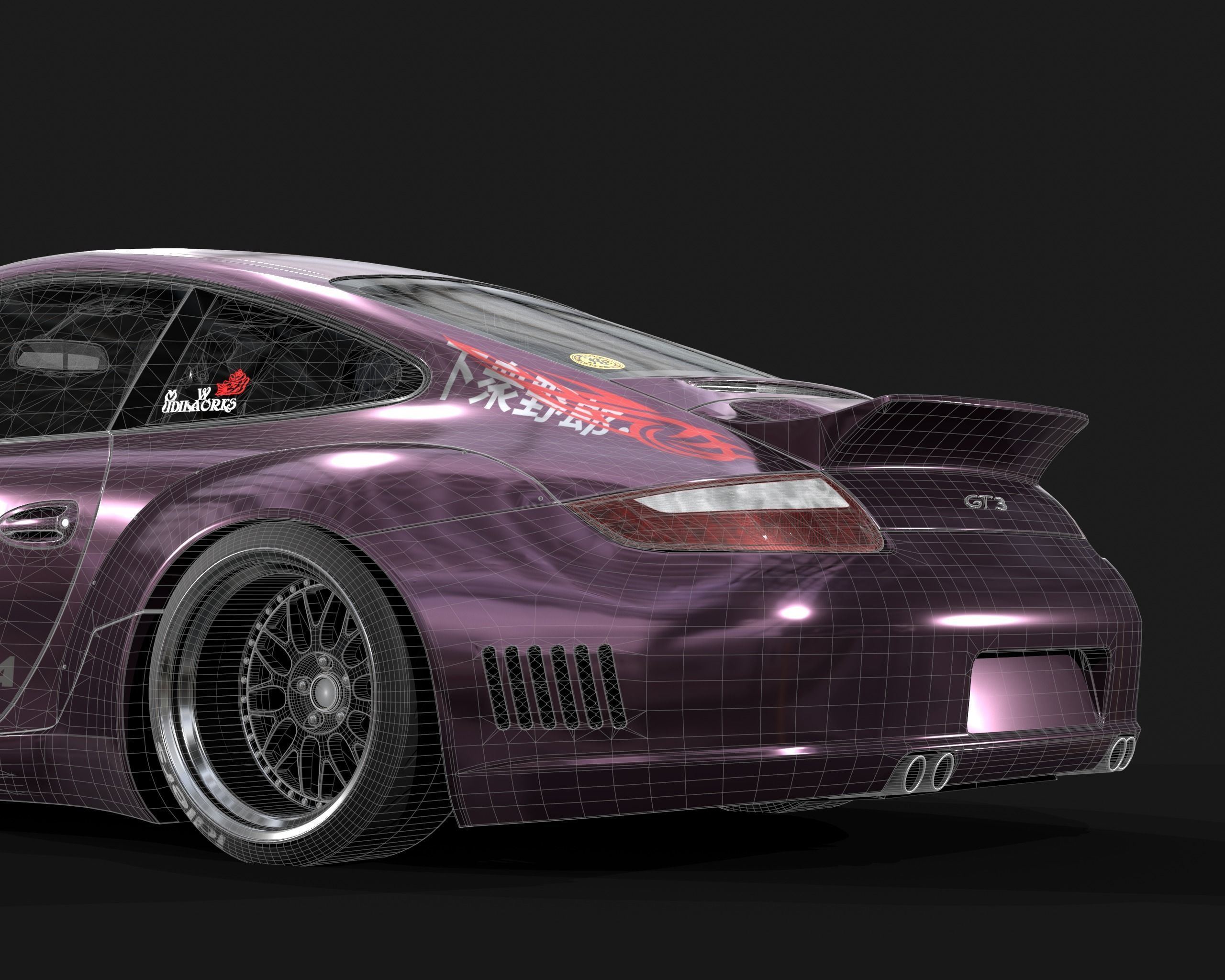 3D model RWB Widebody Kit for Porsche 911 997 VR / AR / low-poly | CGTrader