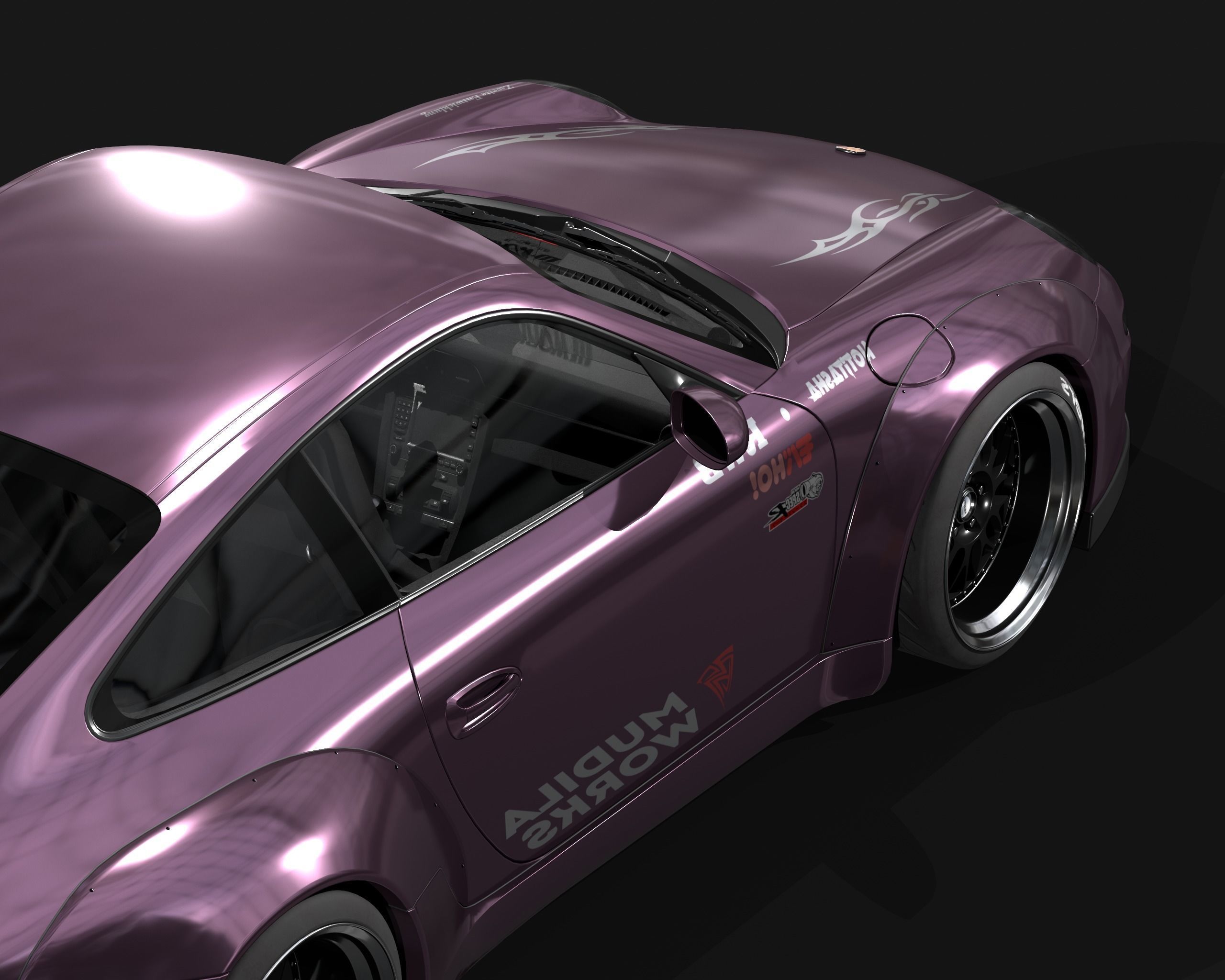 3D model RWB Widebody Kit for Porsche 911 997 VR / AR / low-poly | CGTrader