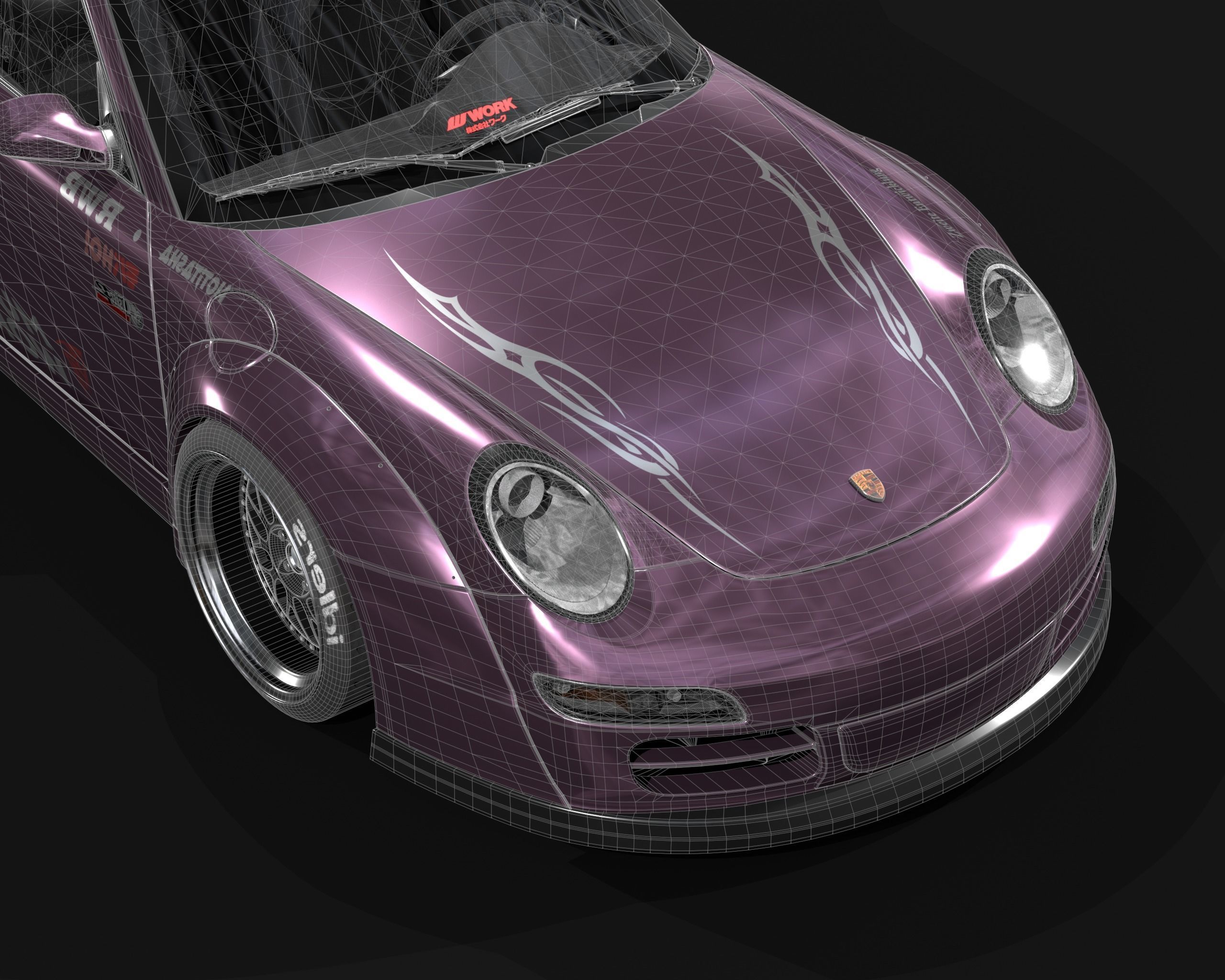 3D model RWB Widebody Kit for Porsche 911 997 VR / AR / low-poly | CGTrader