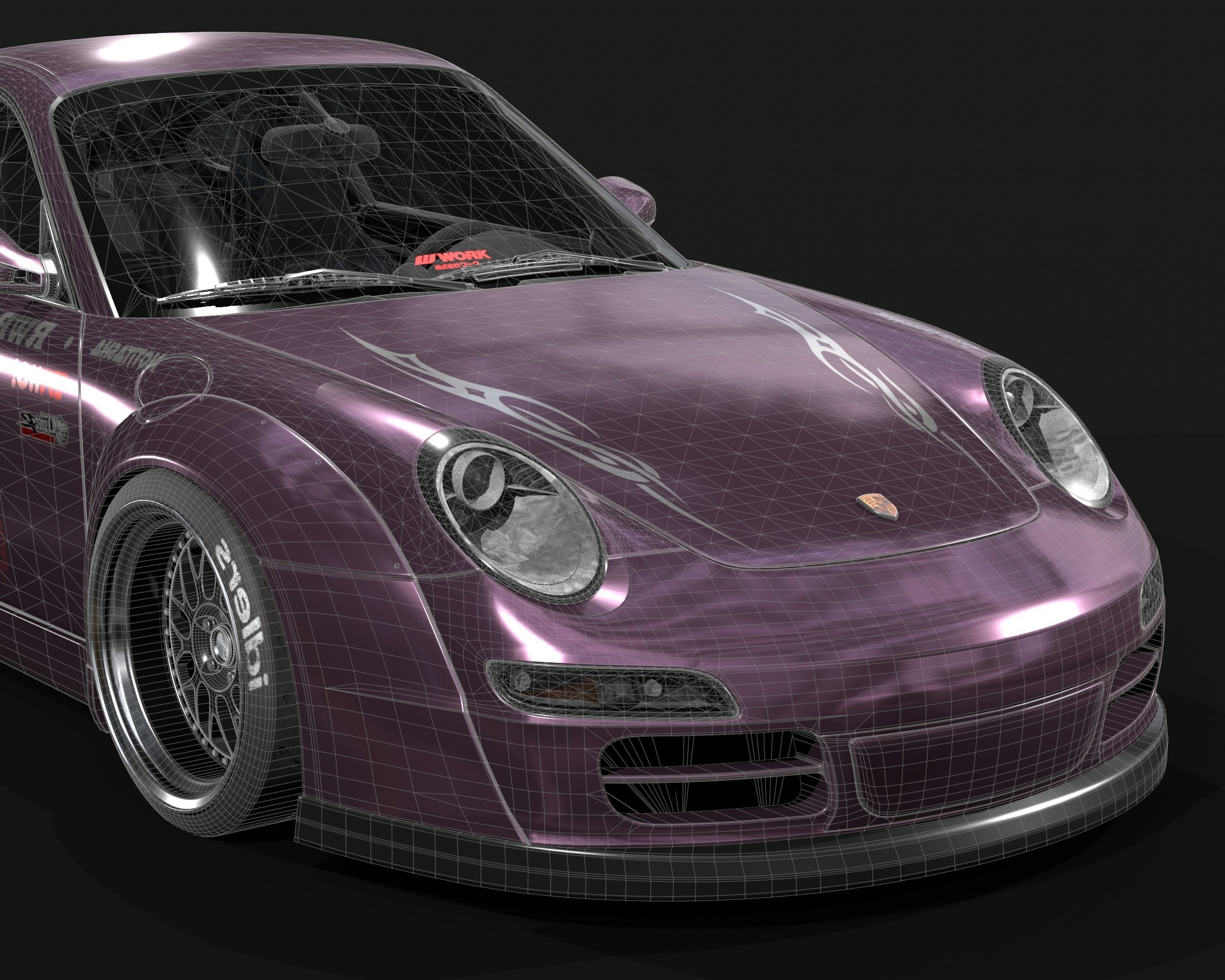 3D model RWB Widebody Kit for Porsche 911 997 VR / AR / low-poly | CGTrader