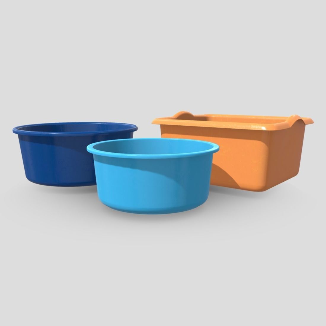 3D model Plastic Wash Basin Pack VR / AR / low-poly | CGTrader