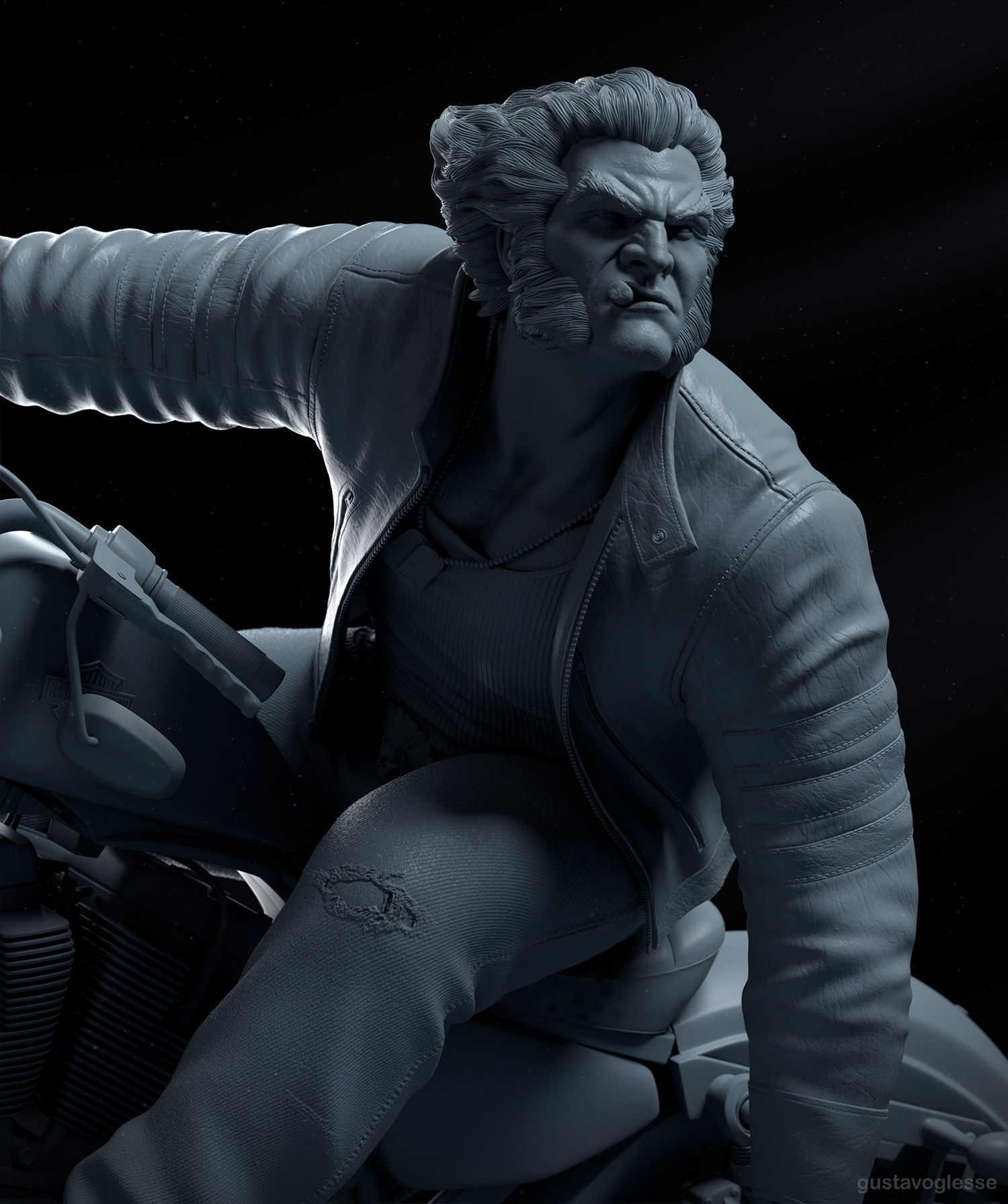 Logan Wolverine - Statue 3D model 3D printable | CGTrader