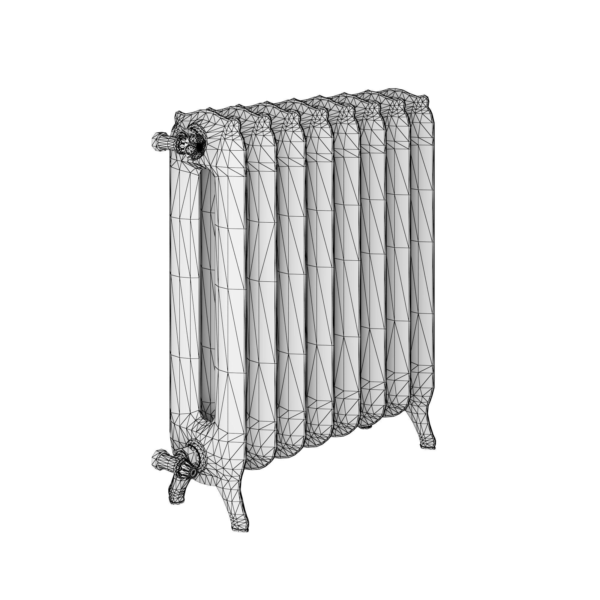 Classic Cast Iron Radiator Black Low-poly 3D model | CGTrader