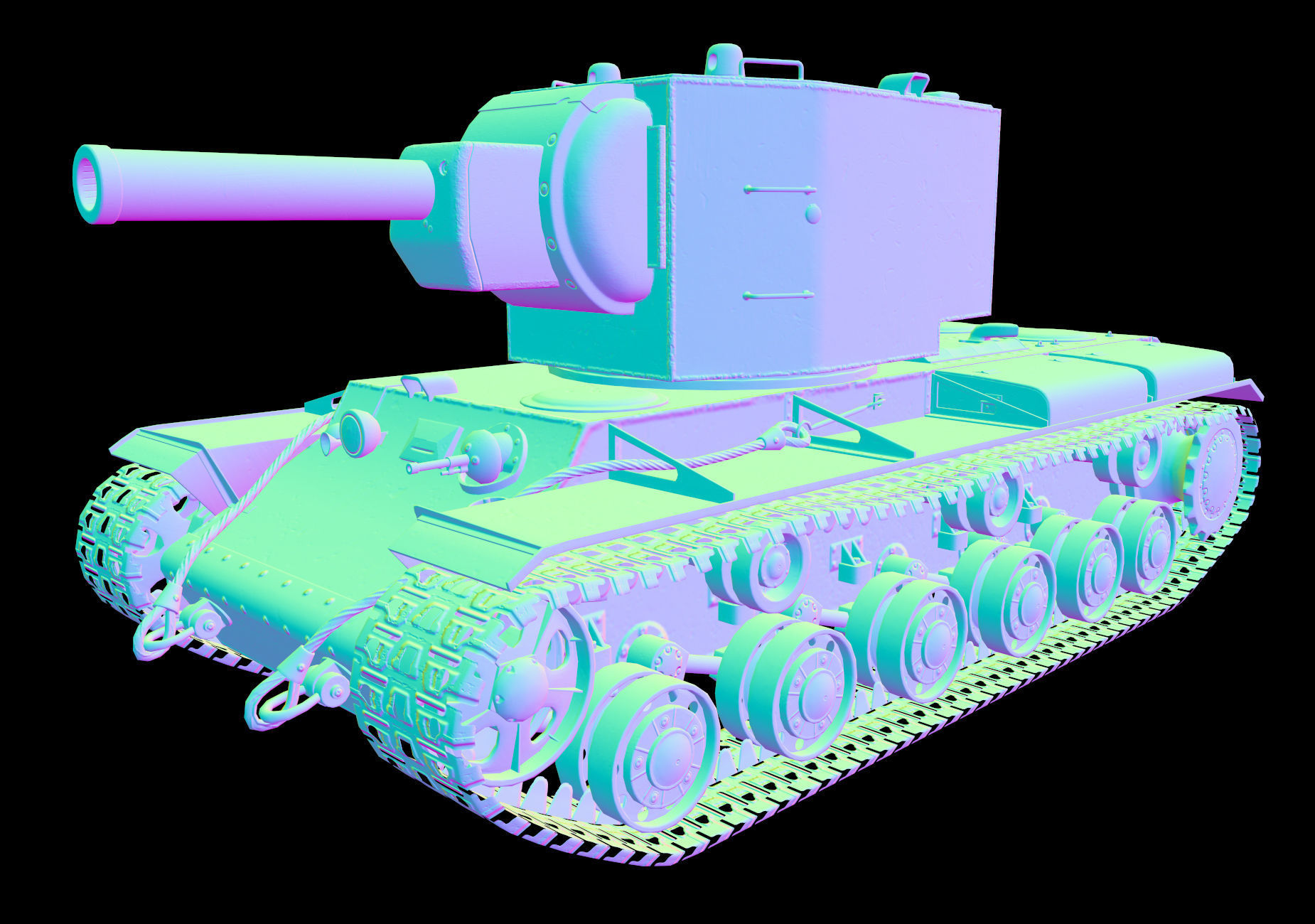 3D model KV-2 heavy tank 1940 VR / AR / low-poly | CGTrader