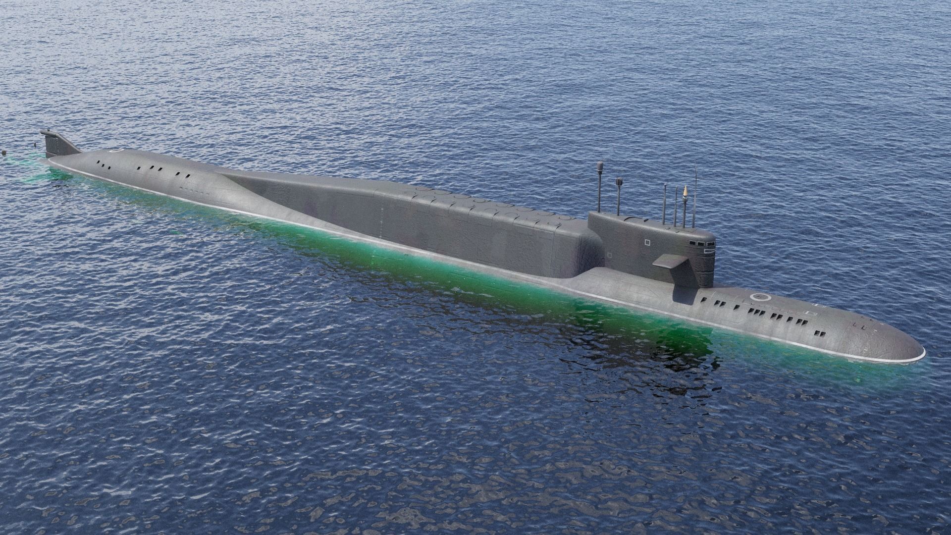 Russian Nuclear Strategic Submarine Project 667BDRM Delfin 3D model ...