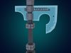 3D model Mythical Amethyst Battle Axe PBR lowpoly game-ready VR / AR ...