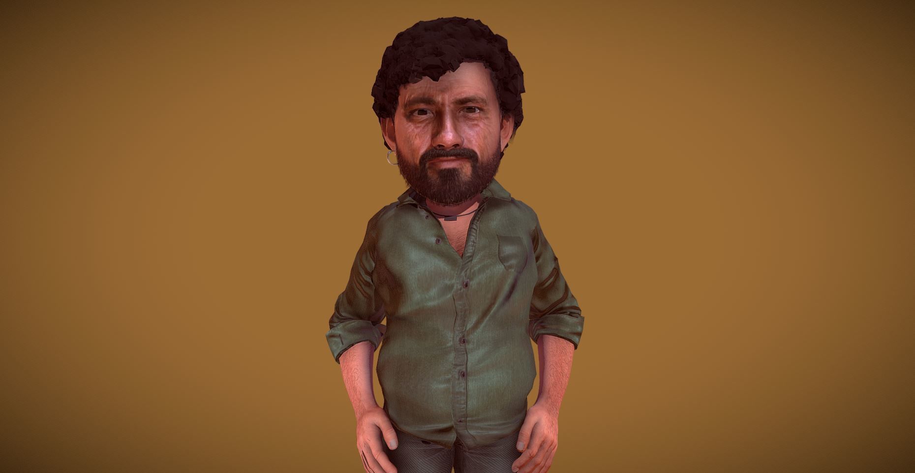 3D model Gabbar cartoon rigged VR / AR / low-poly | CGTrader