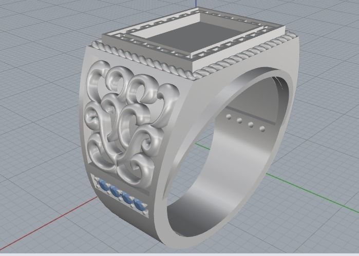 MENS RING 3D model 3D printable | CGTrader