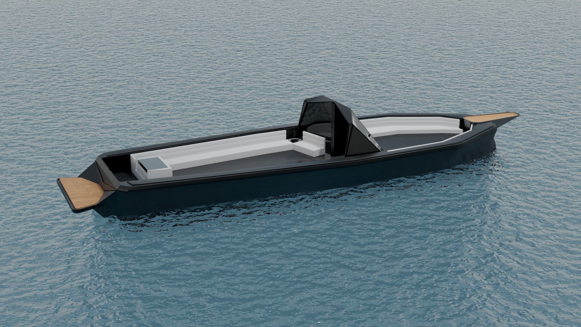 Sleek Modern Boat free 3D model | CGTrader