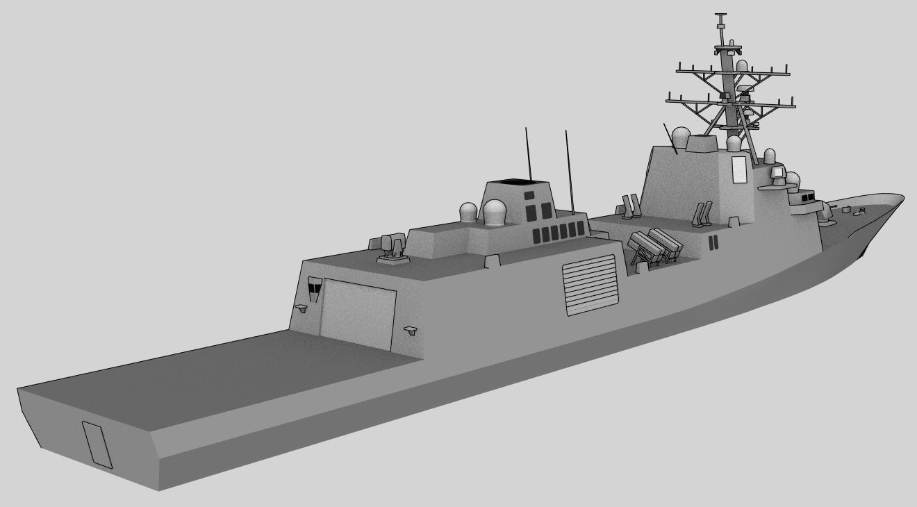 3D model FFG 62 Constellation class VR / AR / low-poly | CGTrader