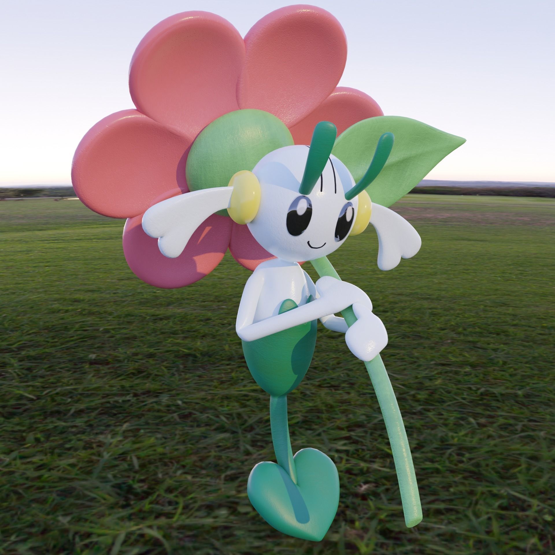 3D model Floette flower VR / AR / low-poly | CGTrader