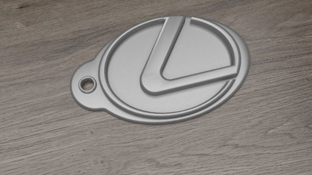 Lexus logo keychain 3D print model 3D model 3D printable | CGTrader
