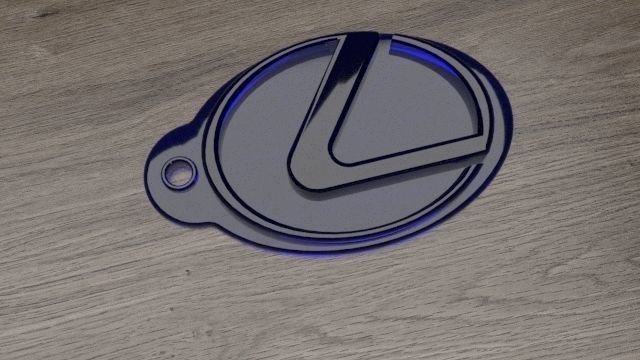 Lexus logo keychain 3D print model 3D model 3D printable | CGTrader