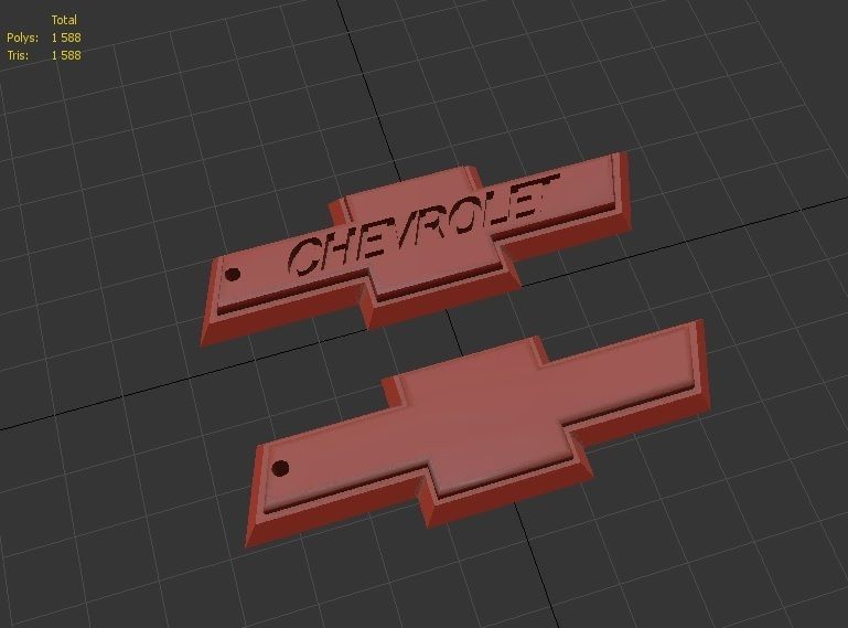 Chevrolet logo keychain 3D print model 3D print model 3D model 3D ...
