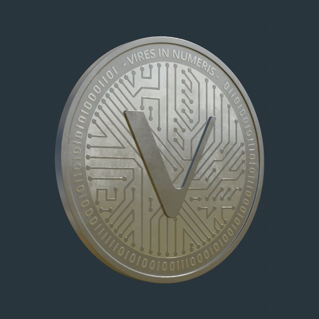 Vechain VET - Cryptocurrency Coin 3D model | CGTrader
