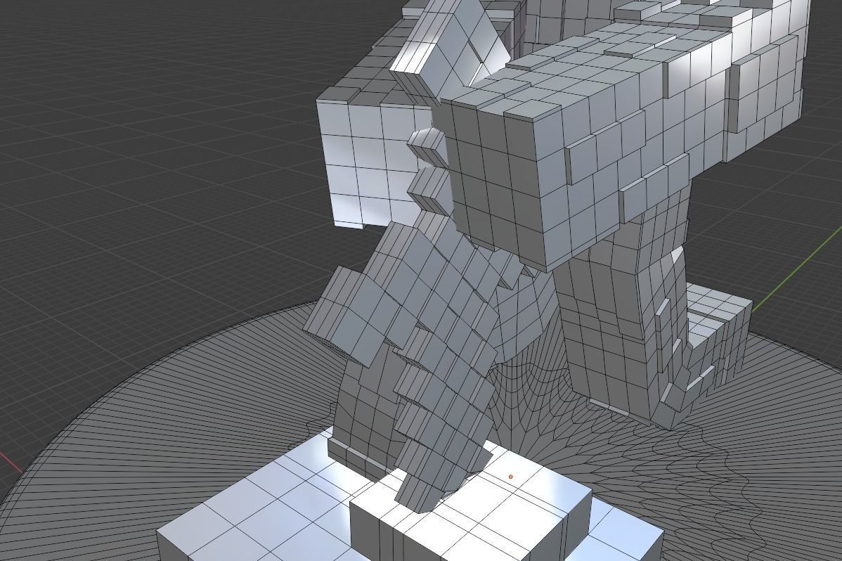 statue minecraft 3D model | CGTrader