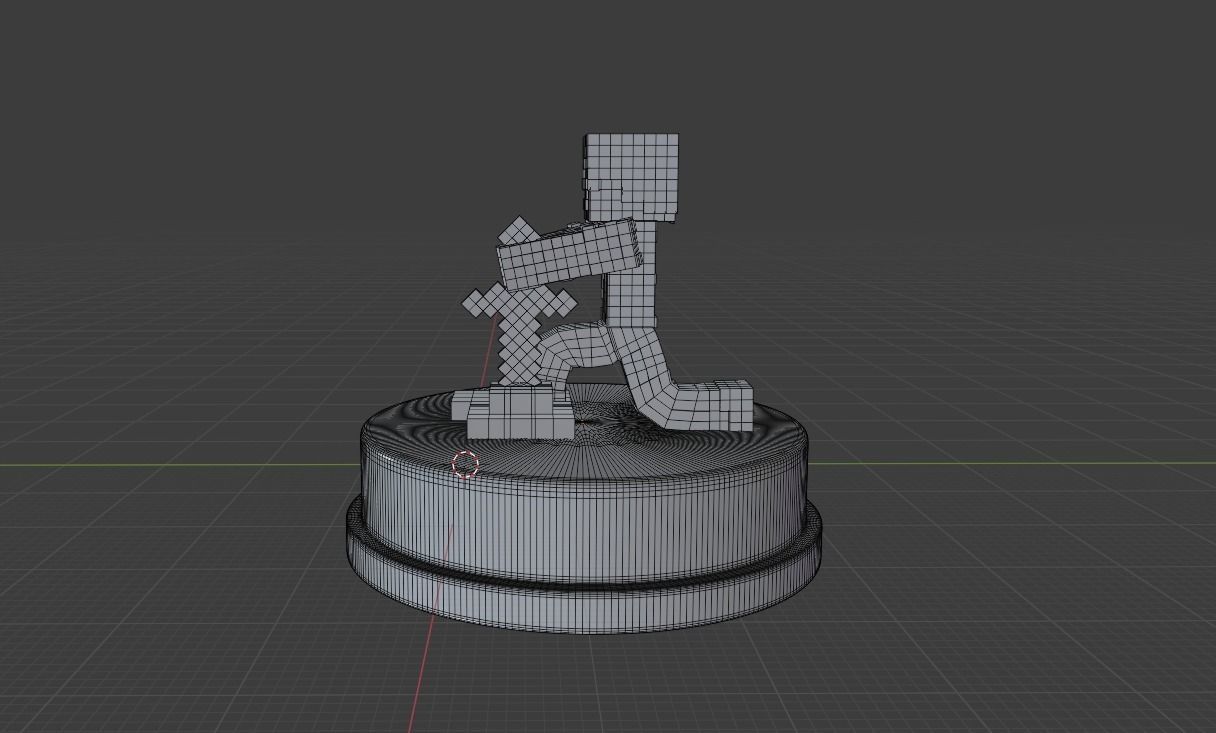 statue minecraft 3D model | CGTrader