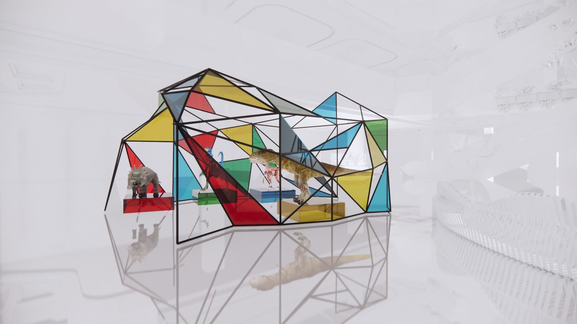 Exhibition hall Art installation Acrylic 3D model | CGTrader