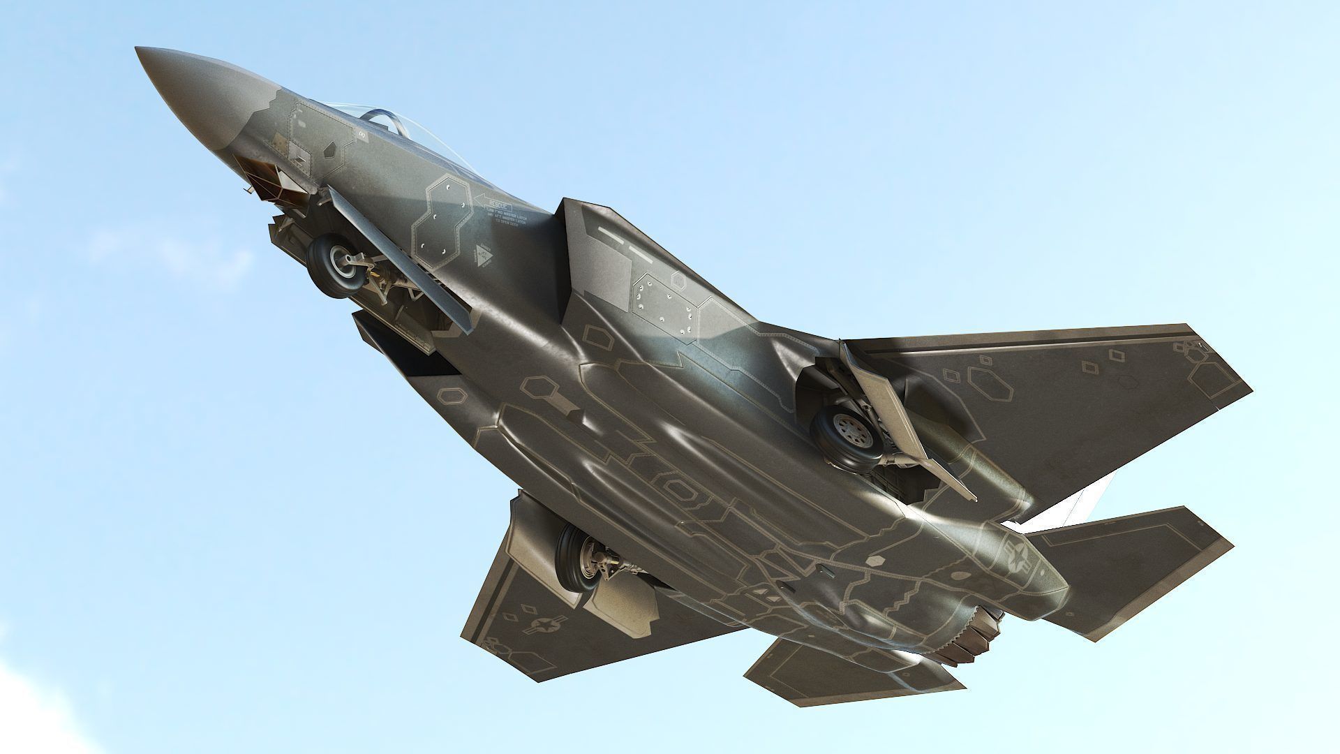 Lockheed Martin F-35A Lightning II rigged 3D model rigged | CGTrader