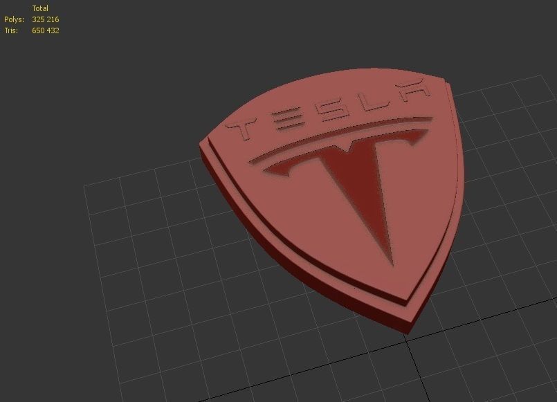 Tesla logo logotip emblem 3D print model 3D 3D model 3D printable ...