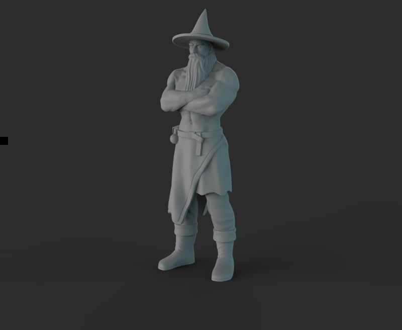 Powerful wizard 3D model 3D printable | CGTrader