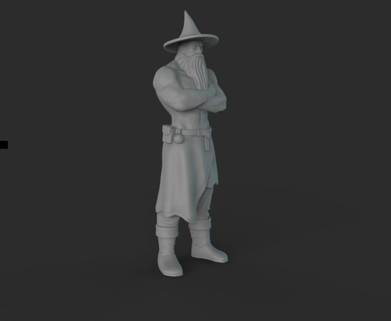 Powerful wizard 3D model 3D printable | CGTrader