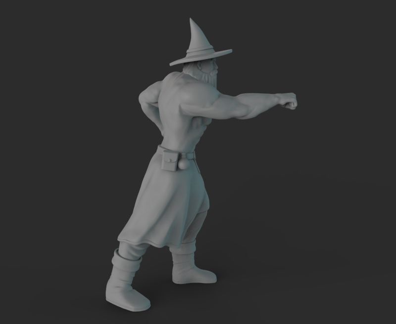 Powerful wizard 3D model 3D printable | CGTrader