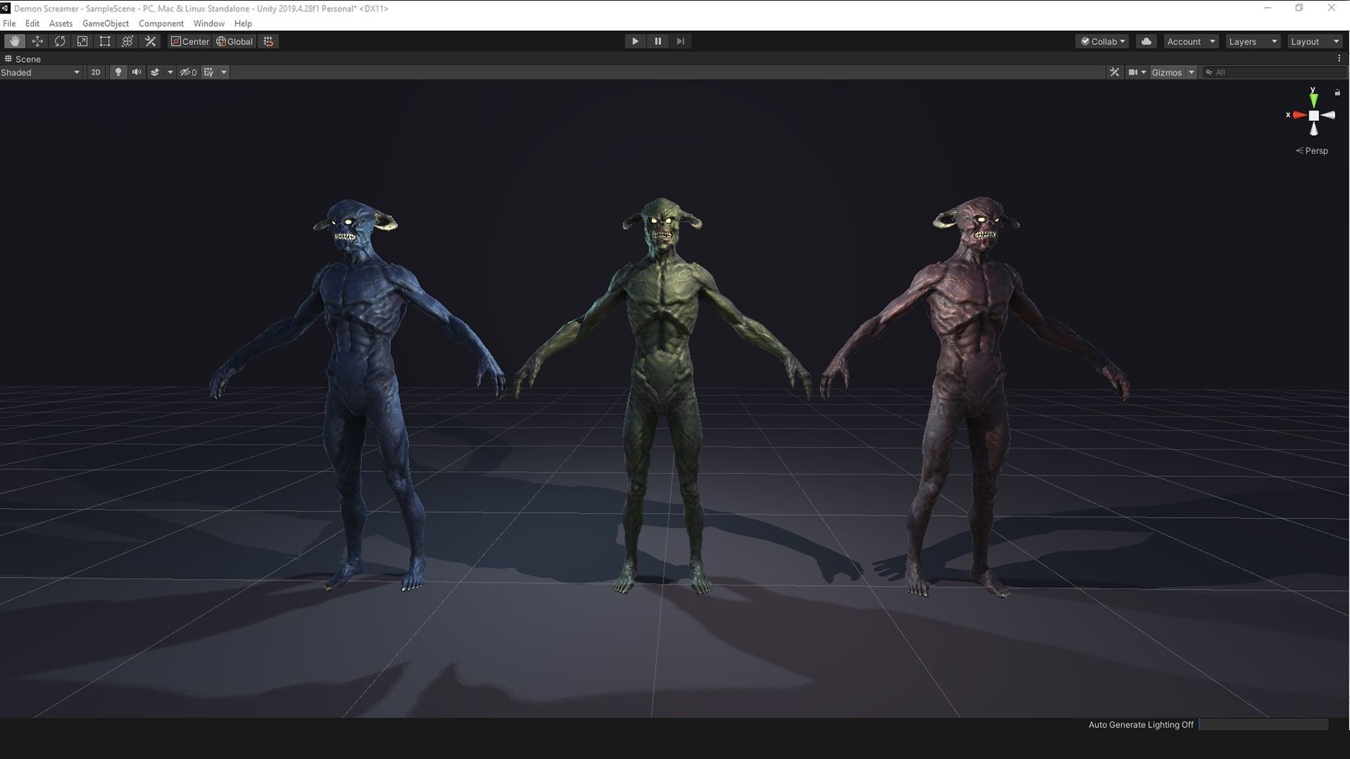 3D model Demon Screamer VR / AR / low-poly rigged animated | CGTrader