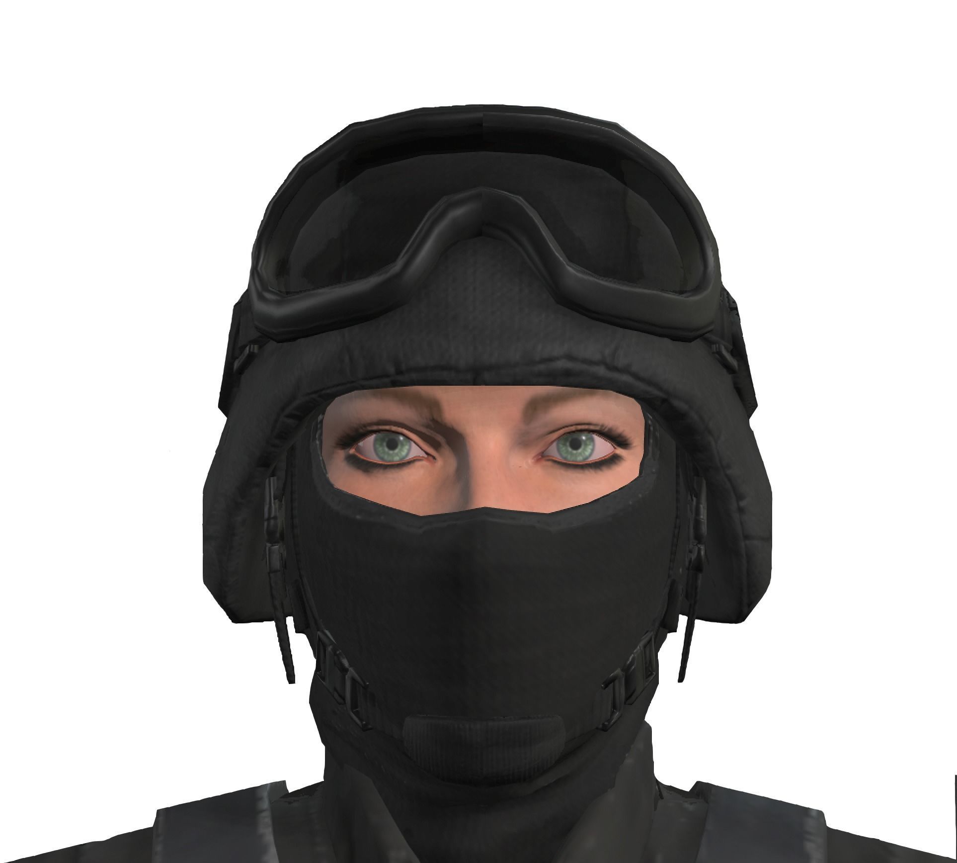 Female SWAT Officer 3D model rigged | CGTrader