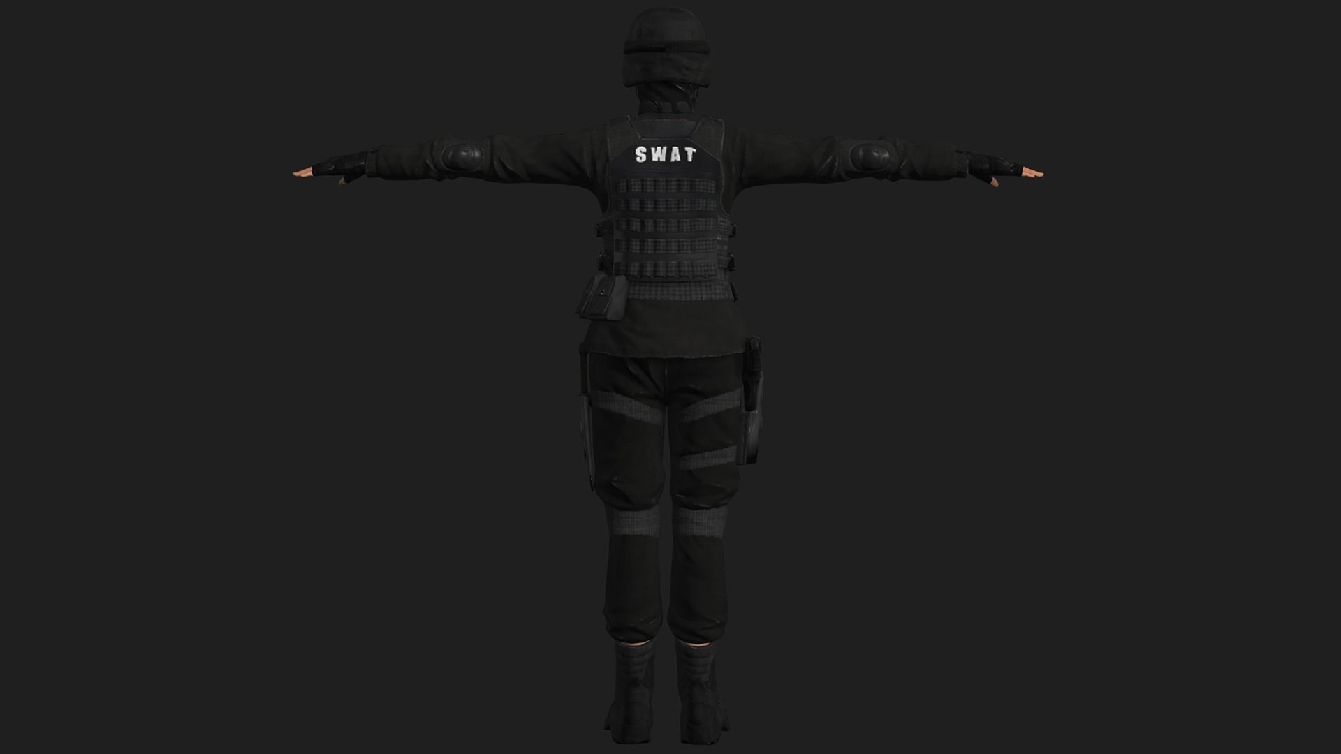 Female SWAT Officer 3D model rigged | CGTrader