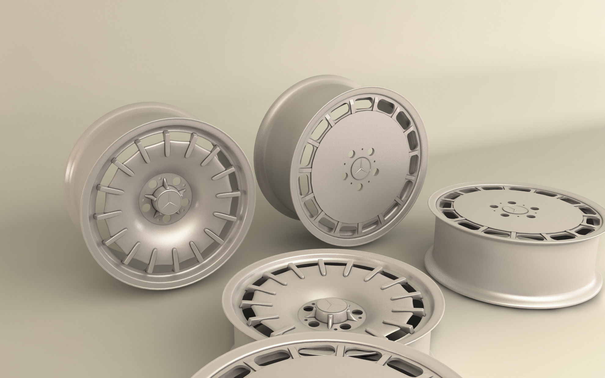 Mercedes Benz Classic Wheels Collection 3D model | CGTrader