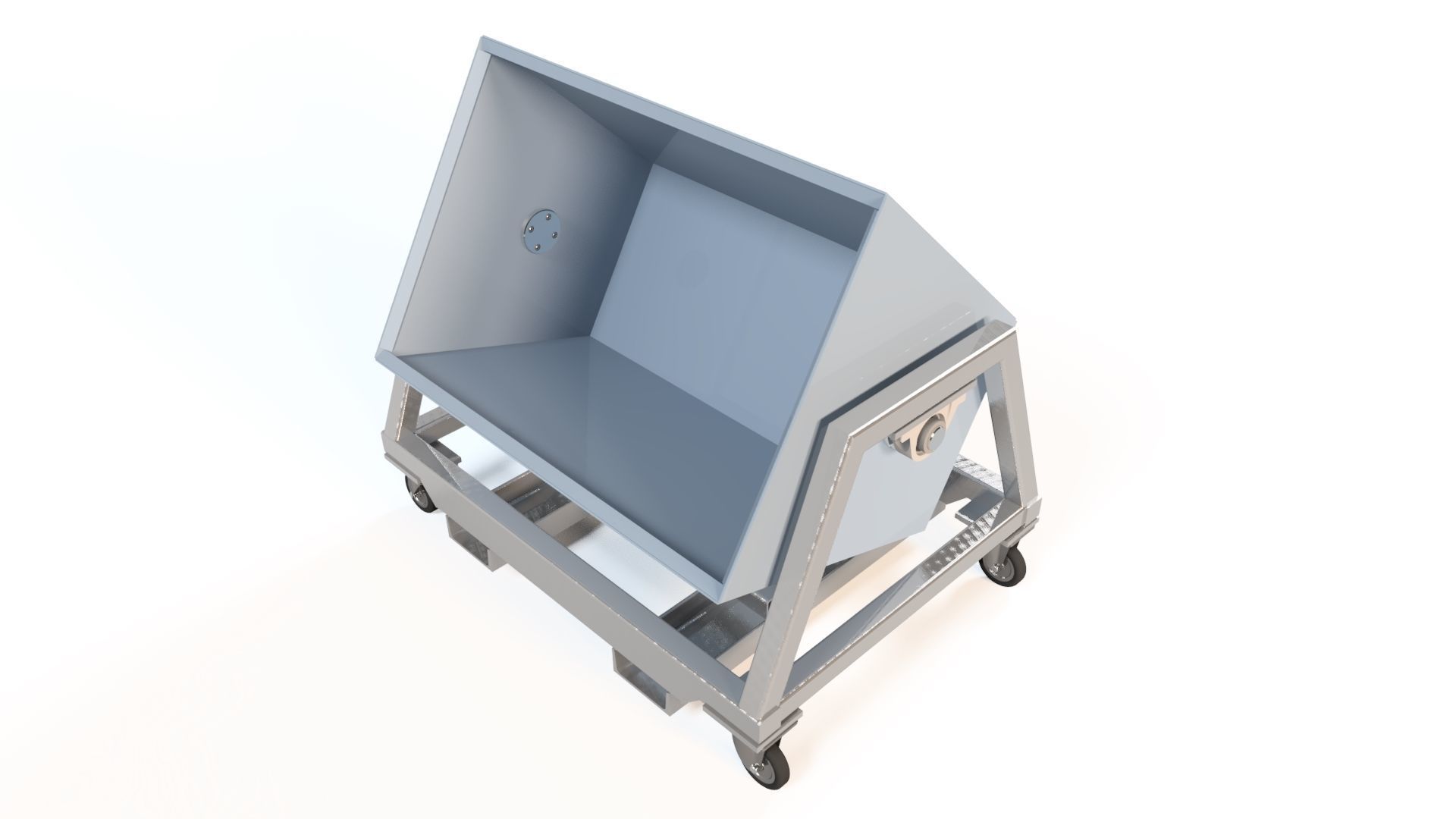 MATERIAL UNLOADING BOX WITH FORKLIFT CARRYING 3D model | CGTrader