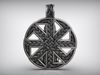 Kolovrat Rune Slavic Symbol Woman and Child Amulet 3D model 3D ...
