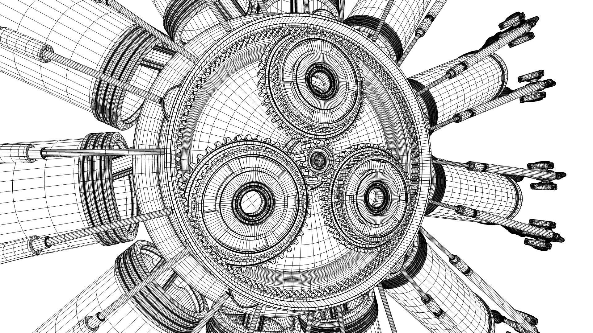 AirCraft Engine 3D model animated rigged | CGTrader