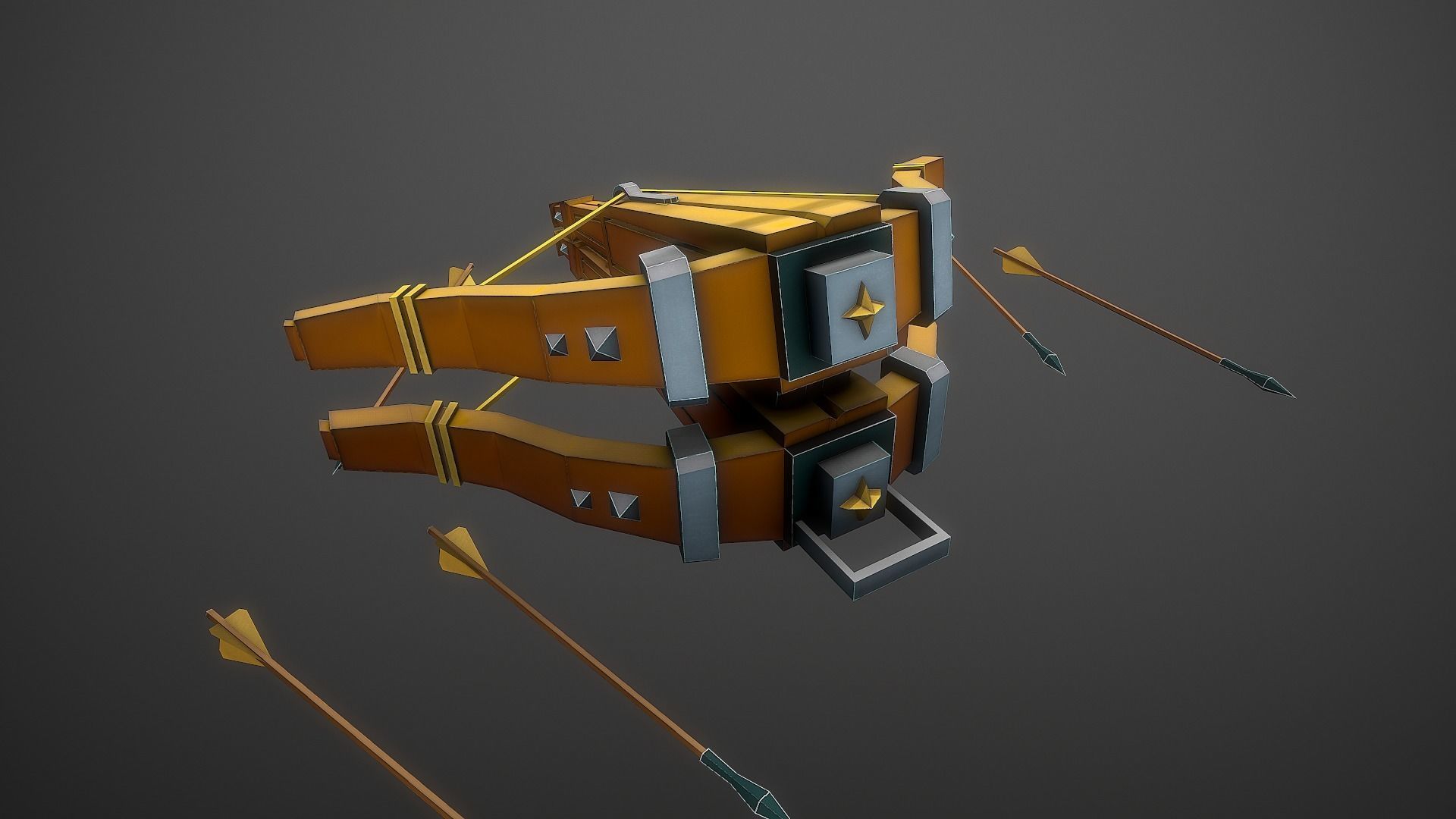 3D model Double Crossbow Stylized Cartoon VR / AR / low-poly | CGTrader