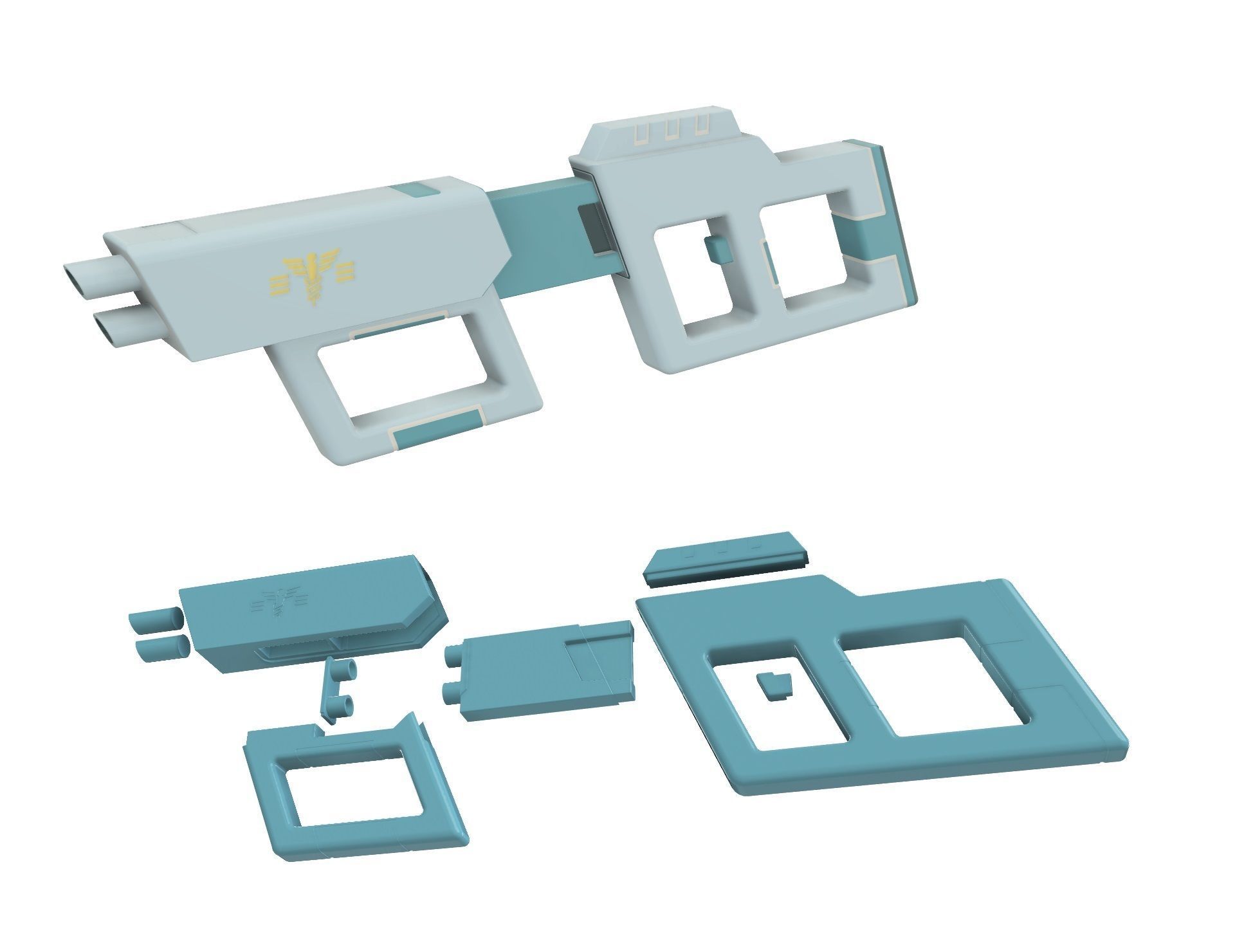 Tendi SMD Medical Rifle Lower Decks 3D model 3D printable | CGTrader