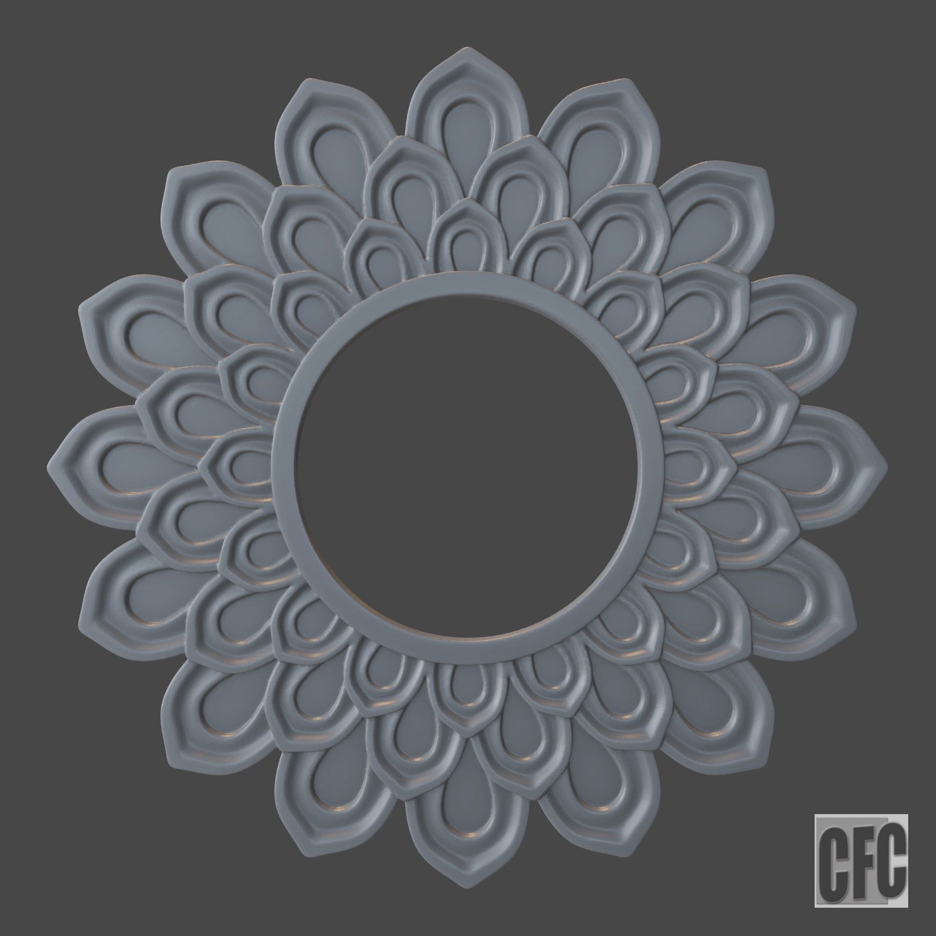 Mirror - picture frame - 3d model for CNC - MirrorFrameCFC07 3D model ...