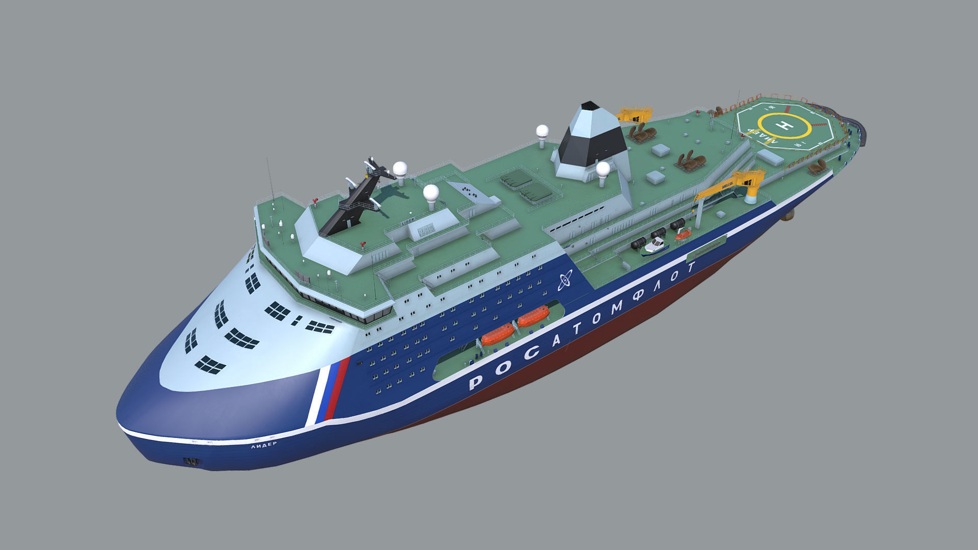 Icebreaker Lider Project 10510 3D model | CGTrader