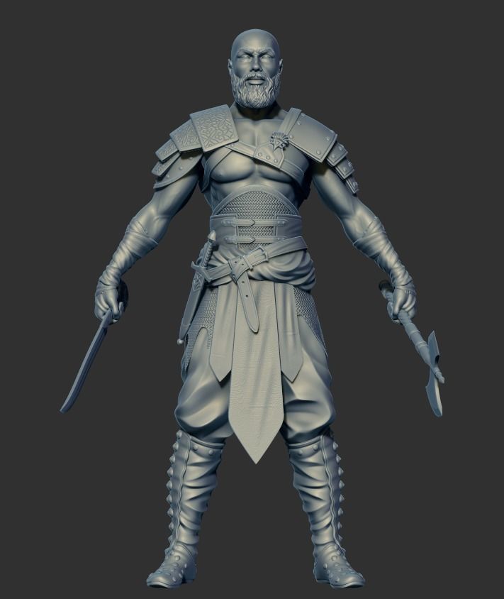 Warrior with a sword 3D model | CGTrader